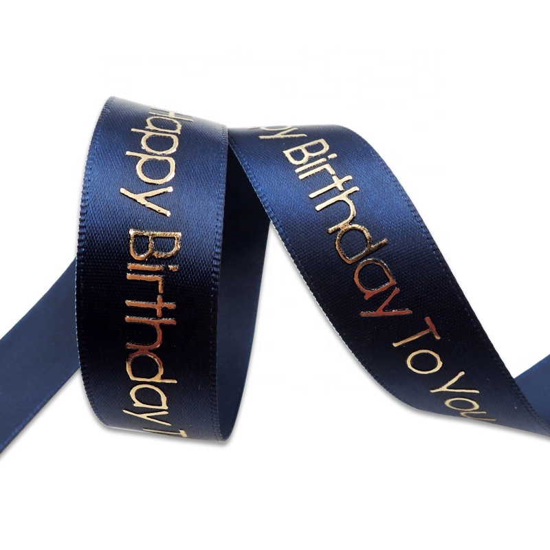 Personalised Blue Satin Ribbon | ribbon manufacturers