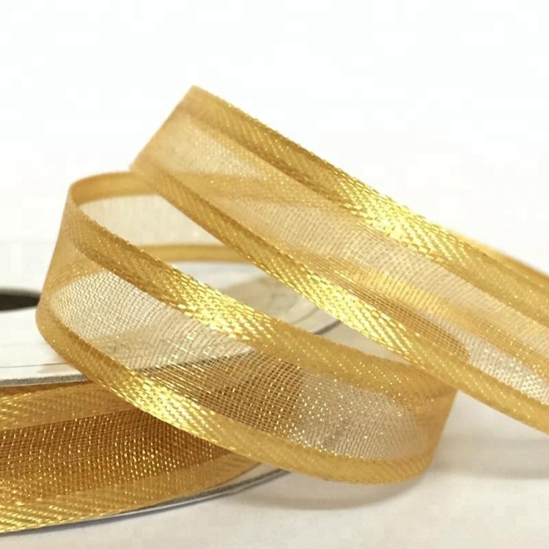 25mm Gold Organza Ribbon | ribbon manufacturers