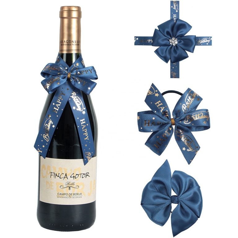 Wine Bottle Packing Ribbon Bow | ribbon manufacturers